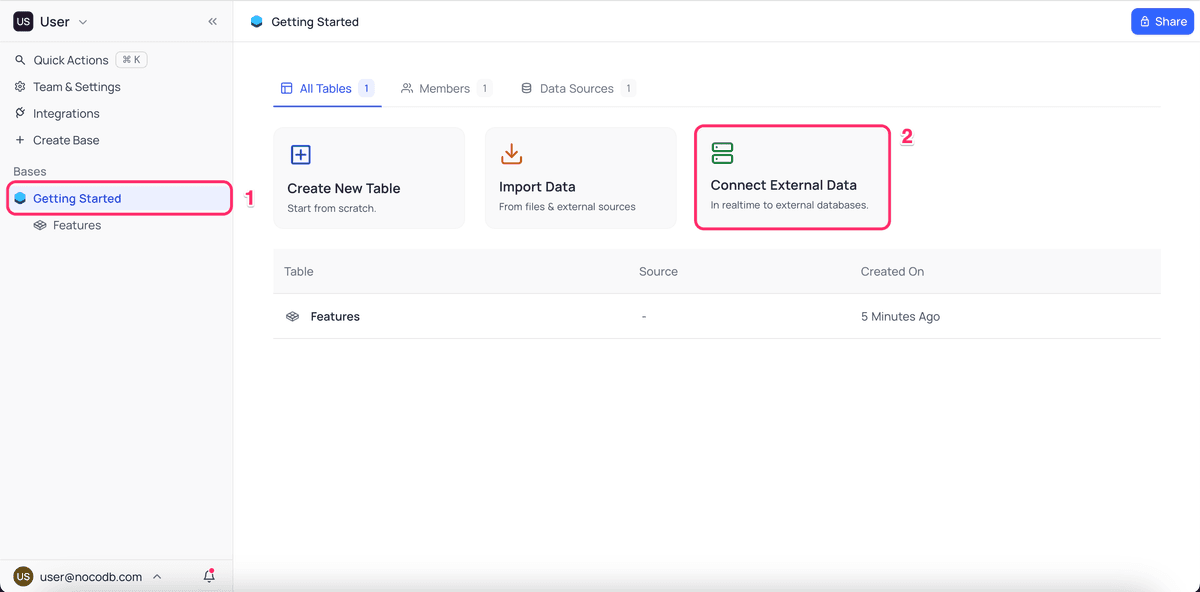 Connect to a Data source