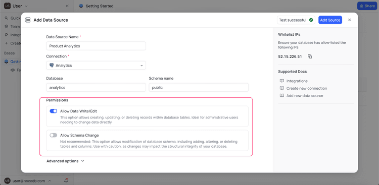 Connect to a Data source