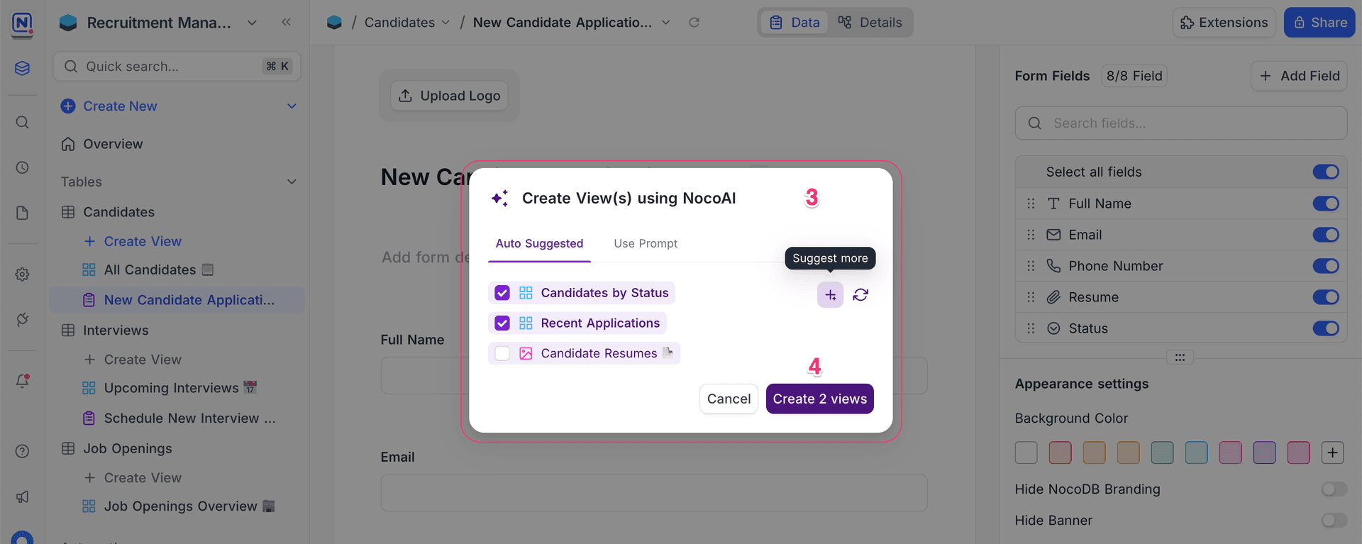 Create Views using AI